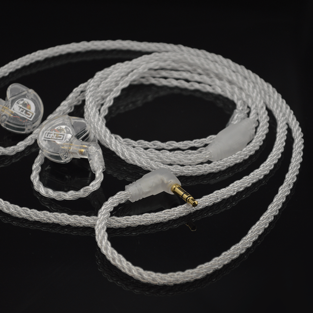CTM Earphone 8-wire cable | Clear | 2-Pin – Clear Tune Monitors
